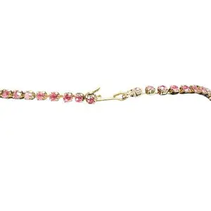 MADISON BEVERLY HILLS Vintage 1950s Pink Givré Rhinestone Choker Necklace