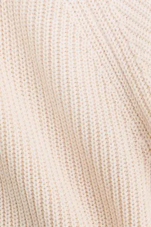 H&M Ribbed Knit Top With Round Neckline And Raglan Sleeves