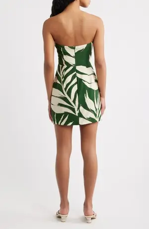 Lulus Morea Print Strapless Minidress