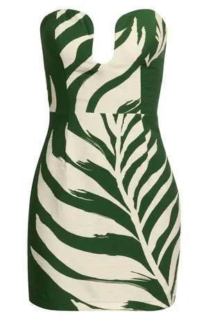 Lulus Morea Print Strapless Minidress