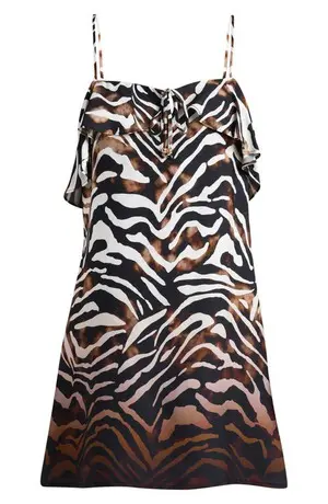 SUNSHINE 79 Nightlife Print Cover-up Minidress
