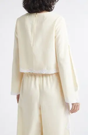 Posse Tabitha Lace-trimmed Tencel Top