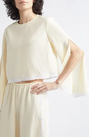 Posse Tabitha Lace-trimmed Tencel Top