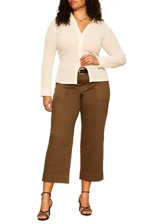 Sanctuary Juno Textured Button Front Shirt - Chalk White
