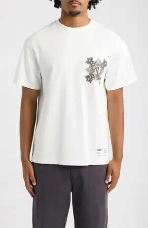 MEMORY LANE Cross Cotton Graphic T-shirt - White