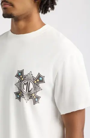 MEMORY LANE Cross Cotton Graphic T-shirt