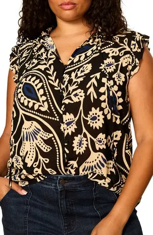 Sanctuary Living It Up Cap Sleeve Top