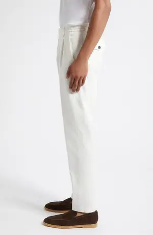 Eleventy Cotton Stretch Twill Tapered Pants - 01n White