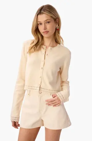 Cami Nyc Nicola Crochet Inset Cardigan