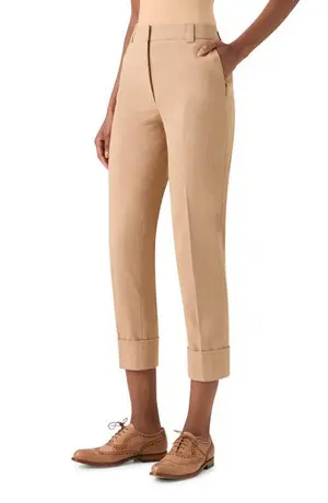 Akris Maxima Cotton Stretch Denim Crop Pants