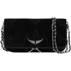 Zadig&Voltaire Rock Western Leather Crossbody Bag - Black