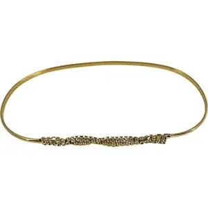 MADISON BEVERLY HILLS Vintage 1970s-80s -tone Stretch Snake Belt - Gold