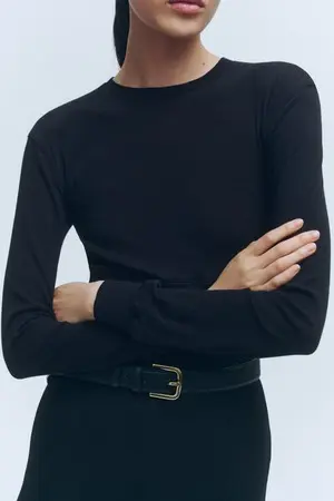 H&m Long-sleeved Cotton Top