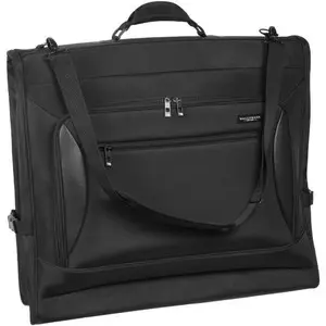 WALLYBAGS Premium Garment Bag With Shoulder Strap And Multiple Pockets - Black