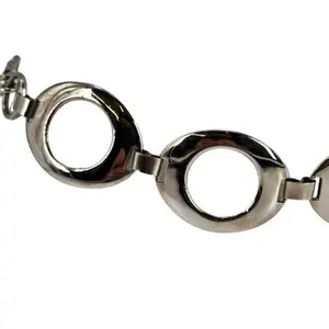 MADISON BEVERLY HILLS Vintage Silvertone Chain Link Circle Belt