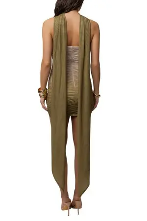 JLUXLABEL Romance Scarf Mini Dress - Green