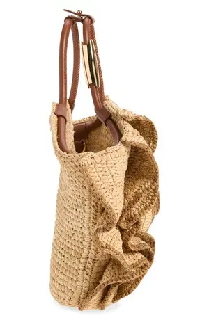 Zimmermann Small Goldentime Ruffled Tote