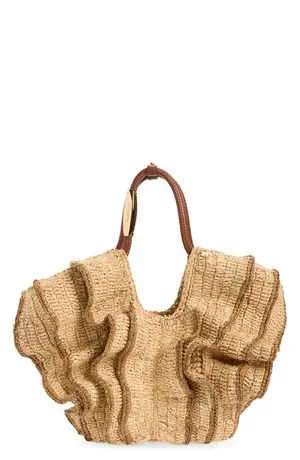 Zimmermann Small Ruffled Tote - Natural