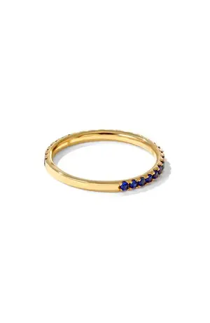 MARK HENRY 18k Gold Blue Pavé Half Eternity Ring