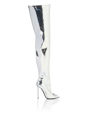 Philipp Plein Mirror Boots Hi-heels Overknees Gothic Plein