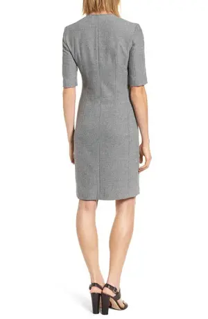 BOSS Demirana Zip Front Sheath Dress