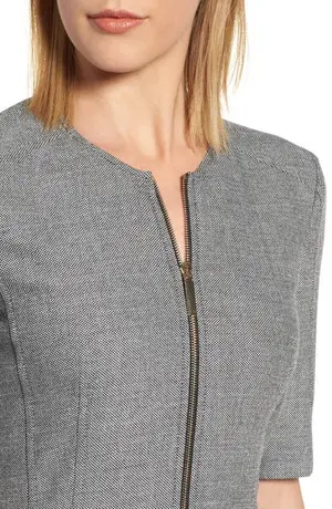 BOSS Demirana Zip Front Sheath Dress