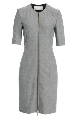 BOSS Demirana Zip Front Sheath Dress