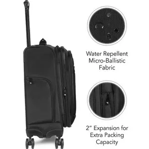 WALLYBAGS Solutions 20 Expandable Spinner Carry-on With Padded Electronics Pockets