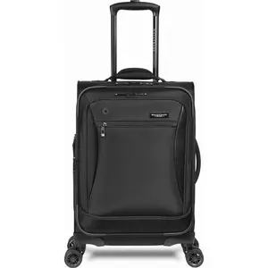WALLYBAGS Expandable Spinner Carry-on With Padded Electronics Pockets - Black