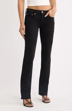 RE/DONE The Lean Low Rise Slim Leg Jeans - Midnight Drive