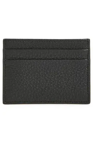 Dolce & Gabbana Nameplate Calfskin Leather Card Holder