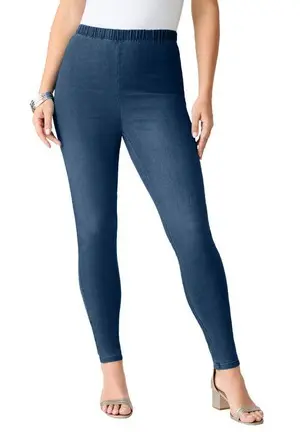 ROAMAN'S Comfort Stretch Slim Leg Jean - Medium Stonewash Sanded