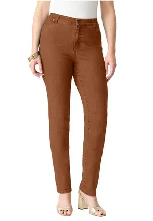 ROAMAN'S 24/7 Stretch Straight Leg Jean - Cognac
