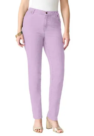 ROAMAN'S 24/7 Stretch Straight Leg Jean - Pale Lavender