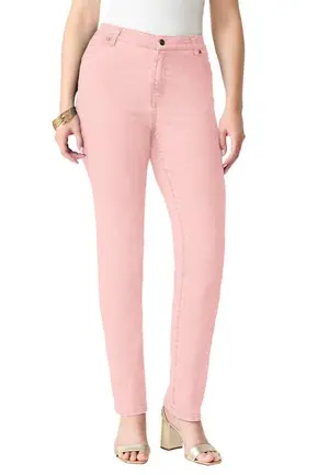 ROAMAN'S 24/7 Stretch Straight Leg Jean - Soft Blush
