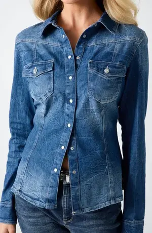 Guess Long Sleeve Woven Shirt