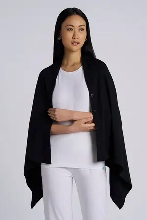 Coolibar Revilla Convertible Wrap With Upf 50+ Protection - Black