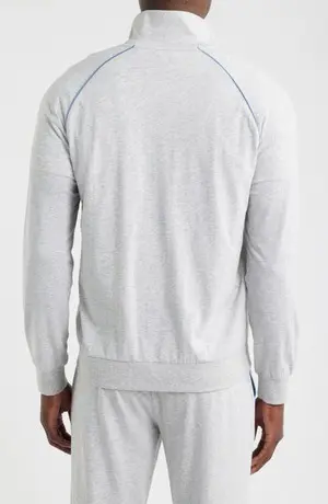 BOSS Mix Match Cotton Jersey Full Zip Jacket