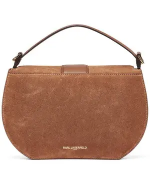 Karl Lagerfeld Paris Suede Satchel With Charm Details