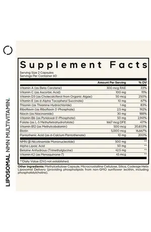 CODEAGE Liposomal Nmn Multivitamin 500mg