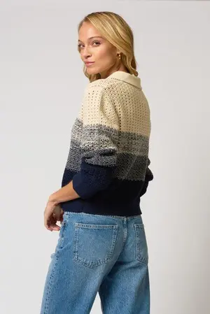 Central Park West Jacy Gradient Crochet Cardigan