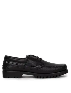 BOBBIES Harry Boat Shoes - Caviar