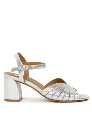 BOBBIES Eileen Heeled Sandals - Silver Meanders