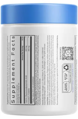 CODEAGE Liposomal Tudca+ 600mg, Nac N-acetyl-l-cysteine