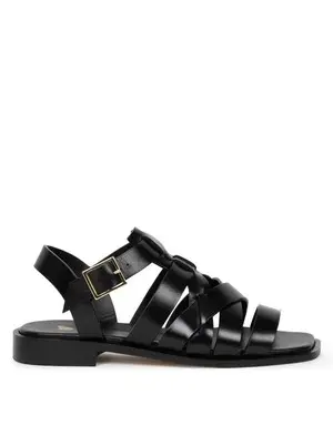BOBBIES Marlis Flat Sandals - Absolute Black