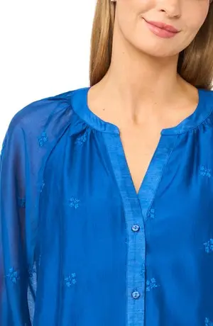 Halogen Raglan Sleeve Balloon Top - Blueberry