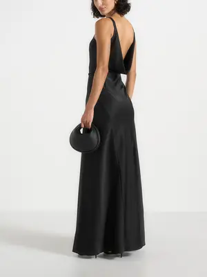 Manière De Voir Maniera De Voir Saffron Satin Belted Maxi Dress