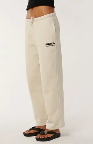 Rip Curl Surf Puff Wide Leg Sweatpants - Natural
