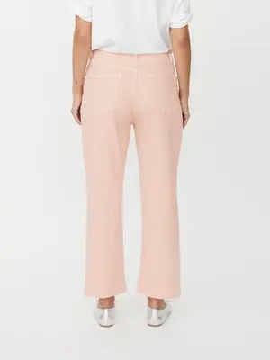 MASAI COPENHAGEN Mid-rise Cropped Wide-leg Jeans - Primrose