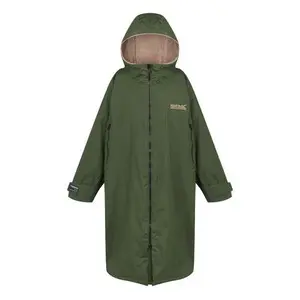 REGATTA Gender Inclusive Waterproof Fleece Lined Changing Robe - Dark Khaki